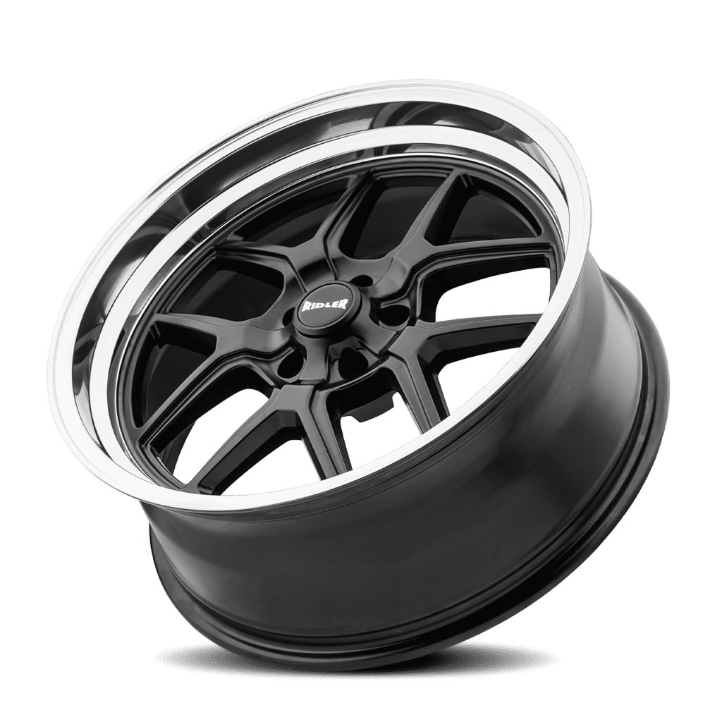 Ridler 610 Matte Black Polished Lip - JD Wheels LLC